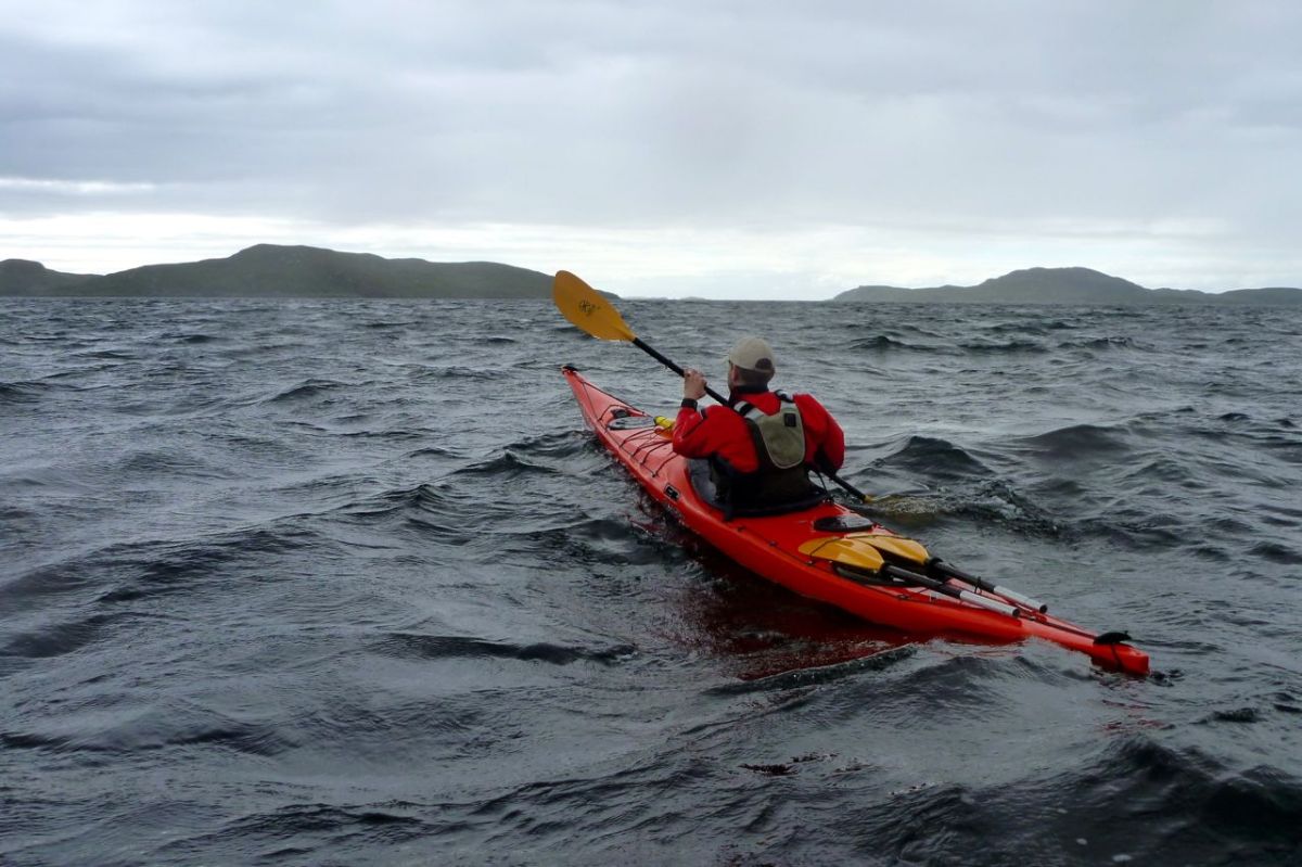 Kayaking towards Bird Island (Summer isles) | Inflatable Kayaks & Packrafts